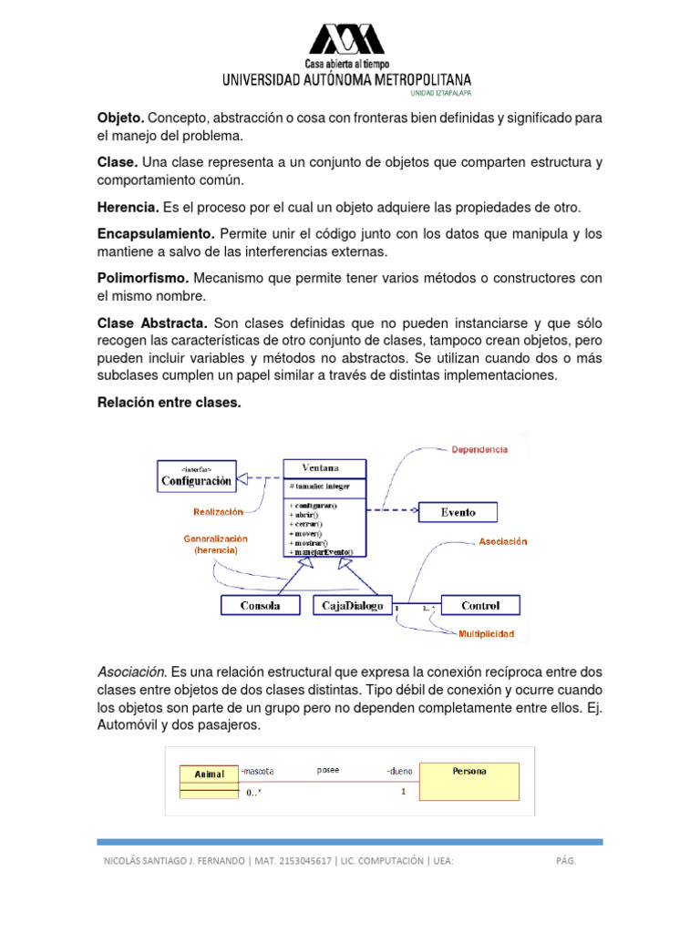 Conceptos JAVA y UML | PDF | Caso de uso | Objeto (informática)