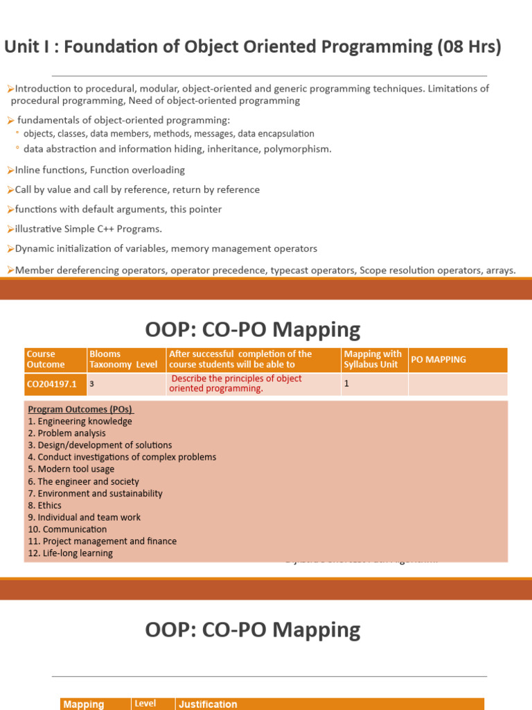 Oop Unit1 TH | PDF