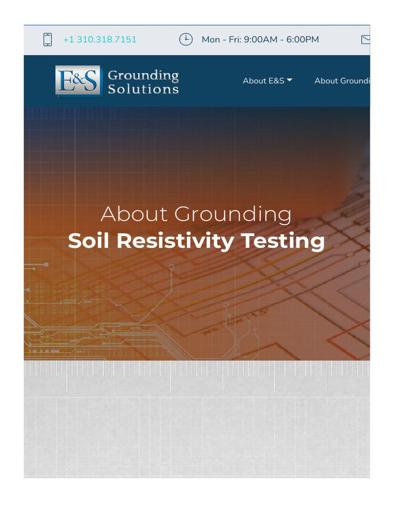 Soil Resistivity Testing | PDF | Electrical Resistivity And ...