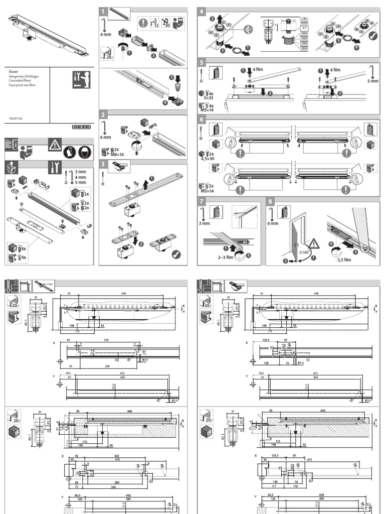 GEZE Montagehandleiding 763974 | PDF