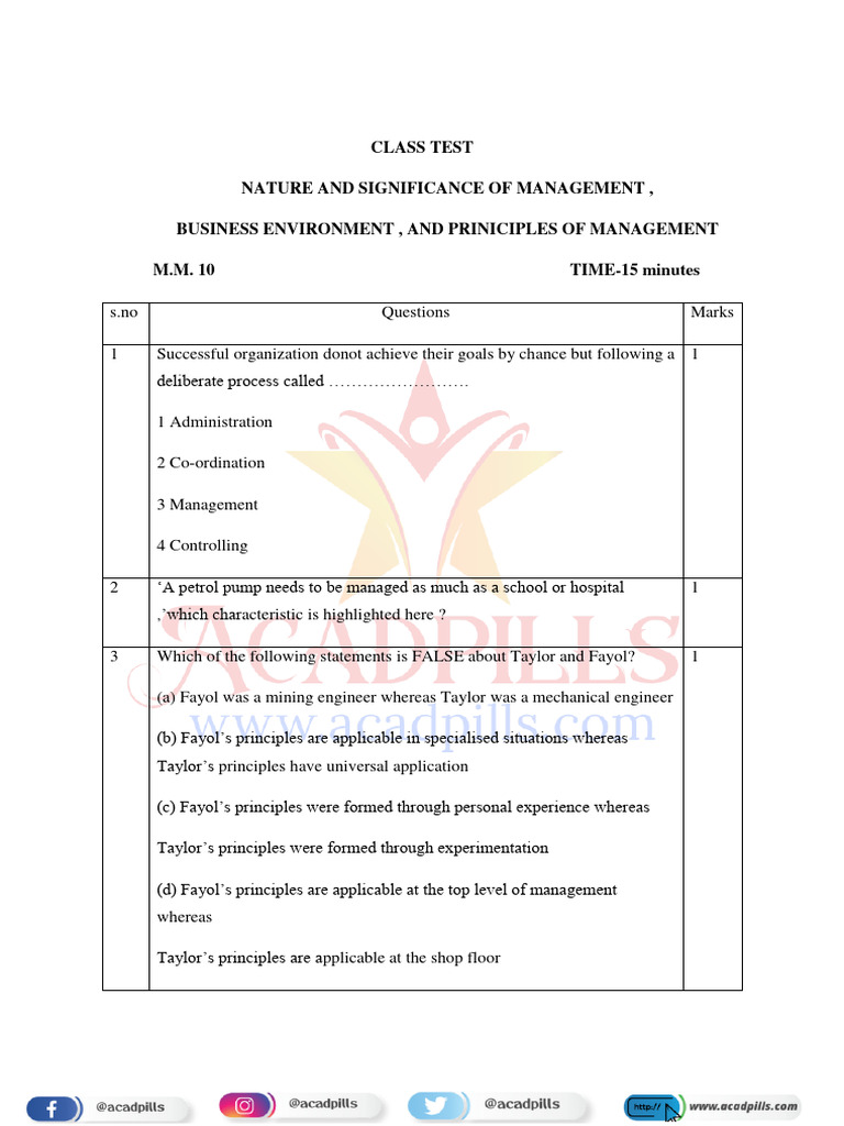 Cumulative Class Test b.std Class Xii Chapter 1 2&3 | PDF