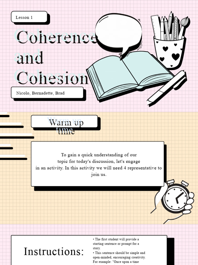 4 Lesson 4 Cohesion and Coherence FINAL | PDF | Sentence (Linguistics) | Word