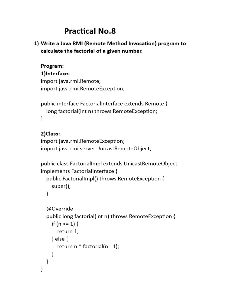 Java 2 Practical 8 | PDF | Object Oriented Programming | Computer ... Java 2 Practical 8 | PDF | Object Oriented Programming | Computer ...
