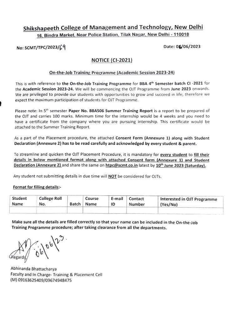 Ojt-2 | PDF