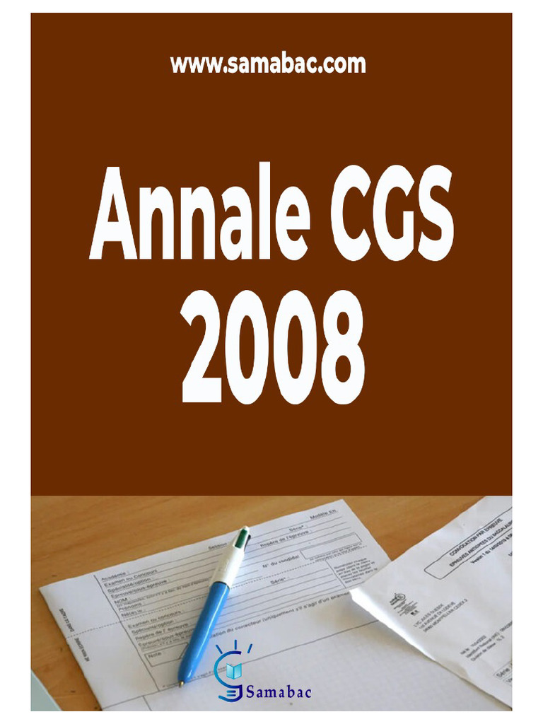 Annale Cgs 2008-Merged | PDF