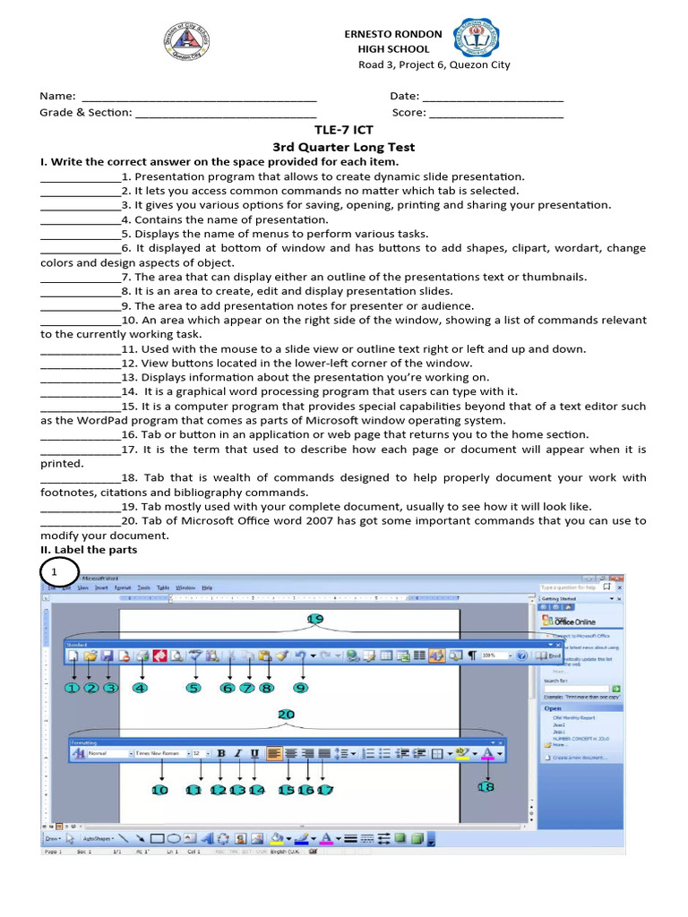 2nd Quarter Ict Long Test | PDF | Window (Computing) | Microsoft Windows