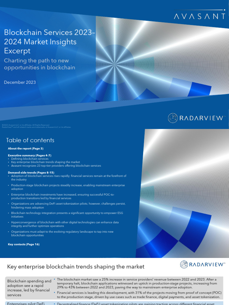 Avasant Blockchain Services 2023 2024 Market Insights Excerpt | PDF ...