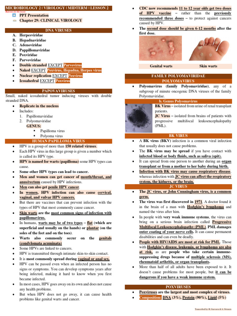 Midterm Micro-2 Virology Lesson-2 | PDF | Smallpox | Virus
