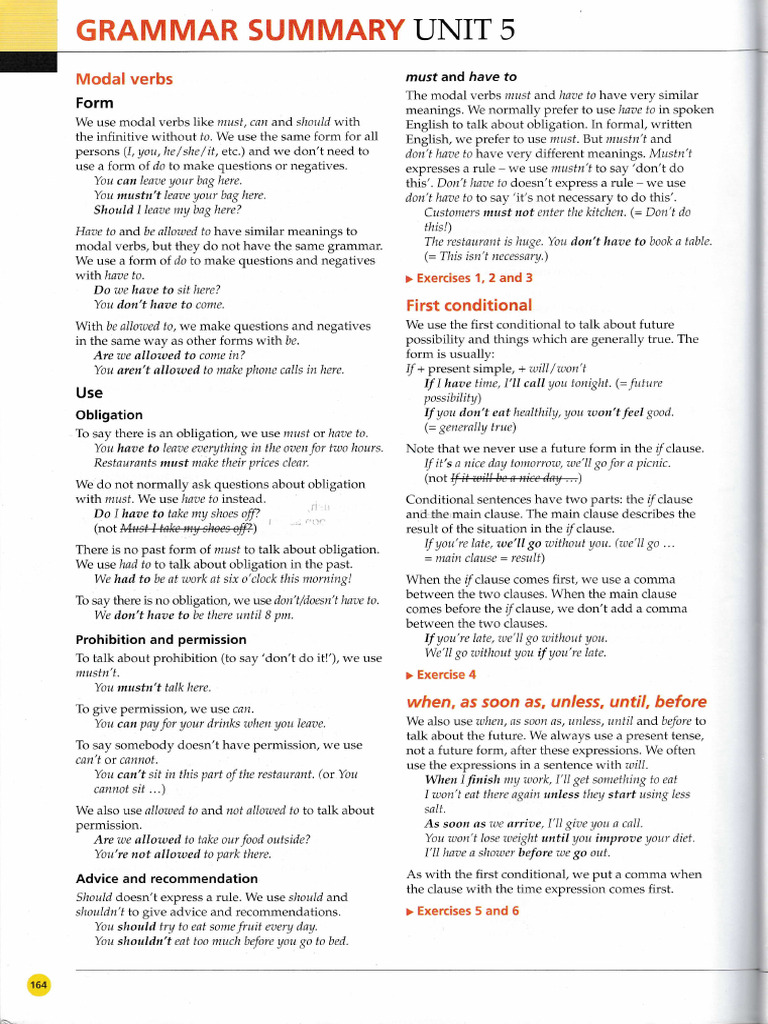 Modal Verbs and Conditional Grammar Guide | PDF | Semantic Units ...