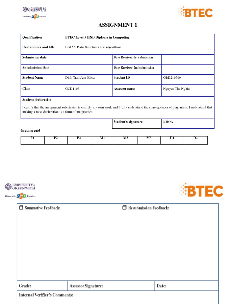 DSA1649 GBD210500 AnhKhoa ASM1 | PDF | Queue (Abstract Data Type) | Computer Program