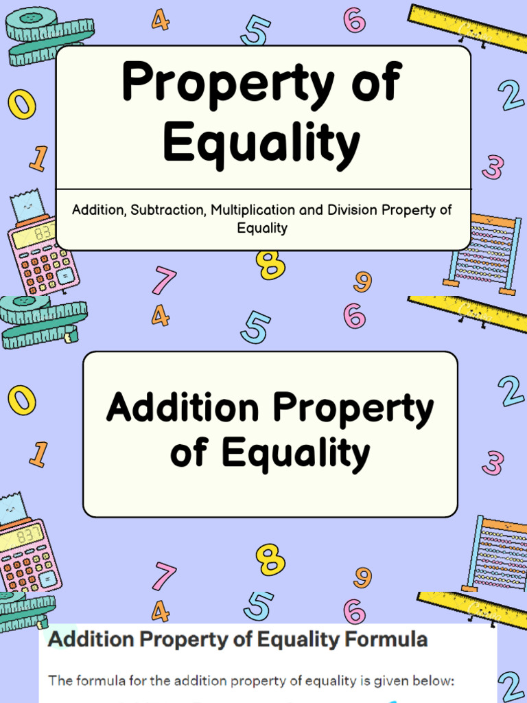 Property of Equality | PDF