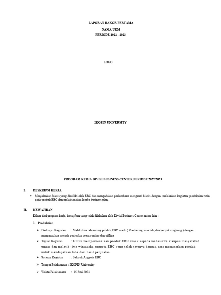 Format Rakor BC | PDF