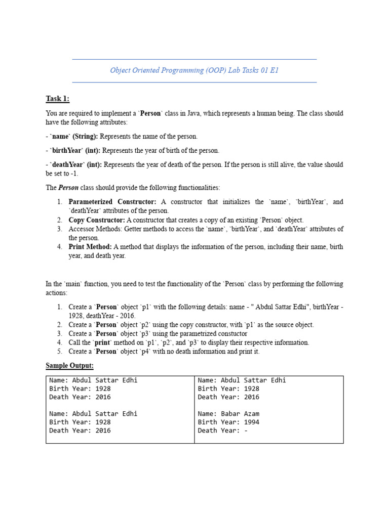 Java Oop Questions Getter Setter Functions Pdf Programming Constructor Object Oriented