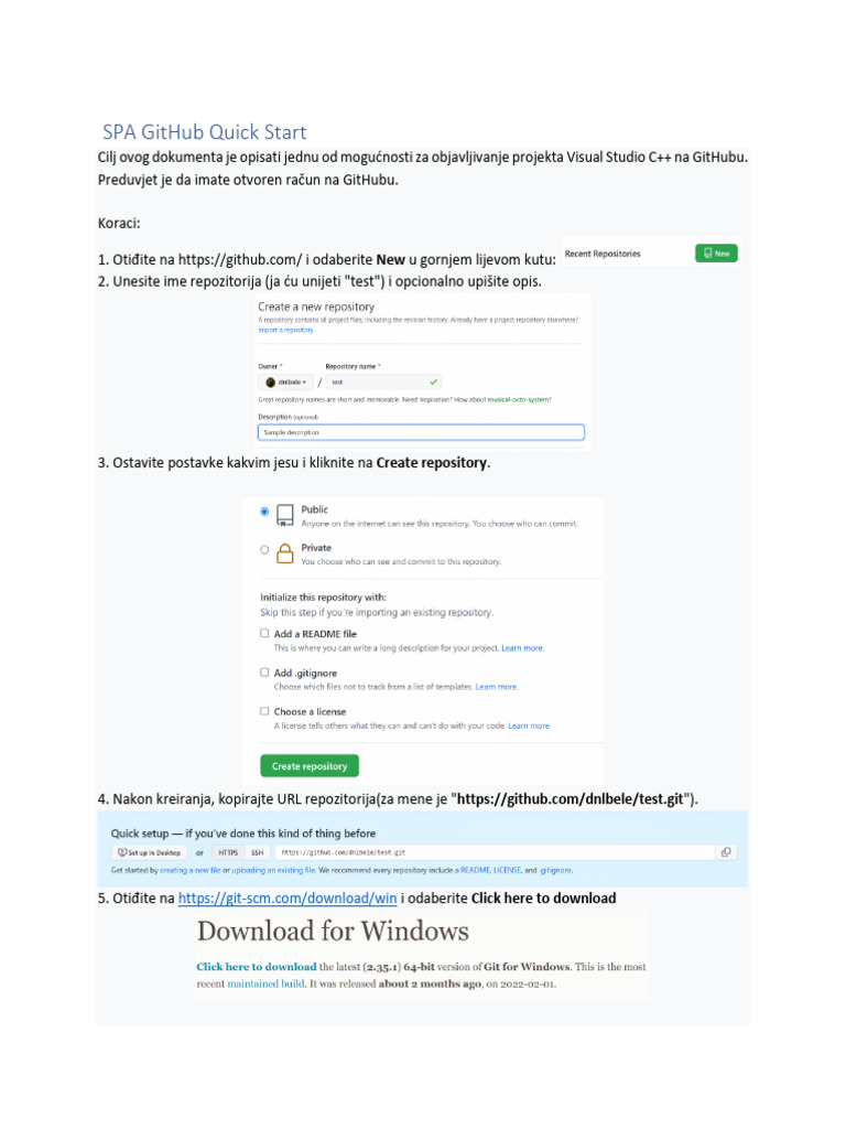 SPA Github Quick Start HR | PDF