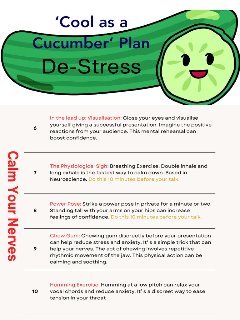 Cool As A Cucumber Plan 5 Page PDF - LM 1 | PDF | Psychology