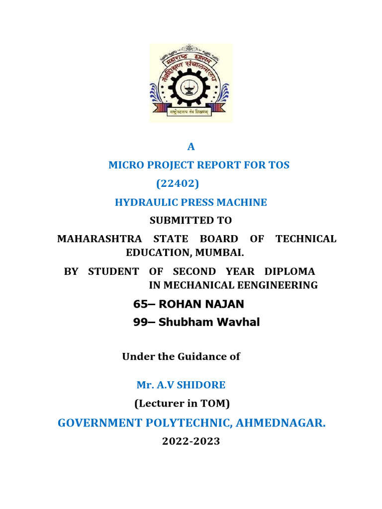 TOM Micro Project 2 | PDF | Leak | Mechanical Engineering