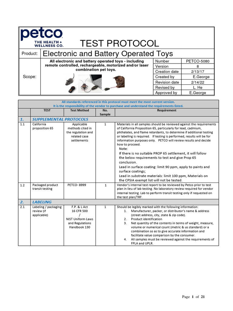 Petco 5080 Electronic and Battery Operated Toys - V8 | PDF | Rechargeable Battery ...