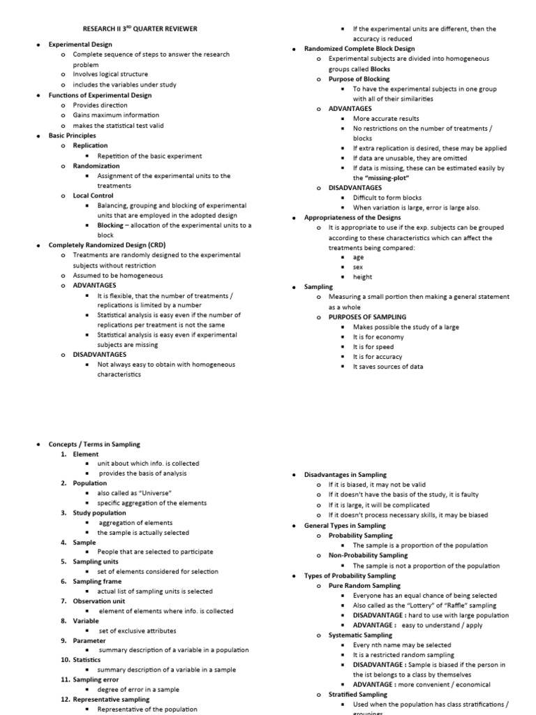 Research II 3rd Quarter Reviewer Grade 8 | PDF