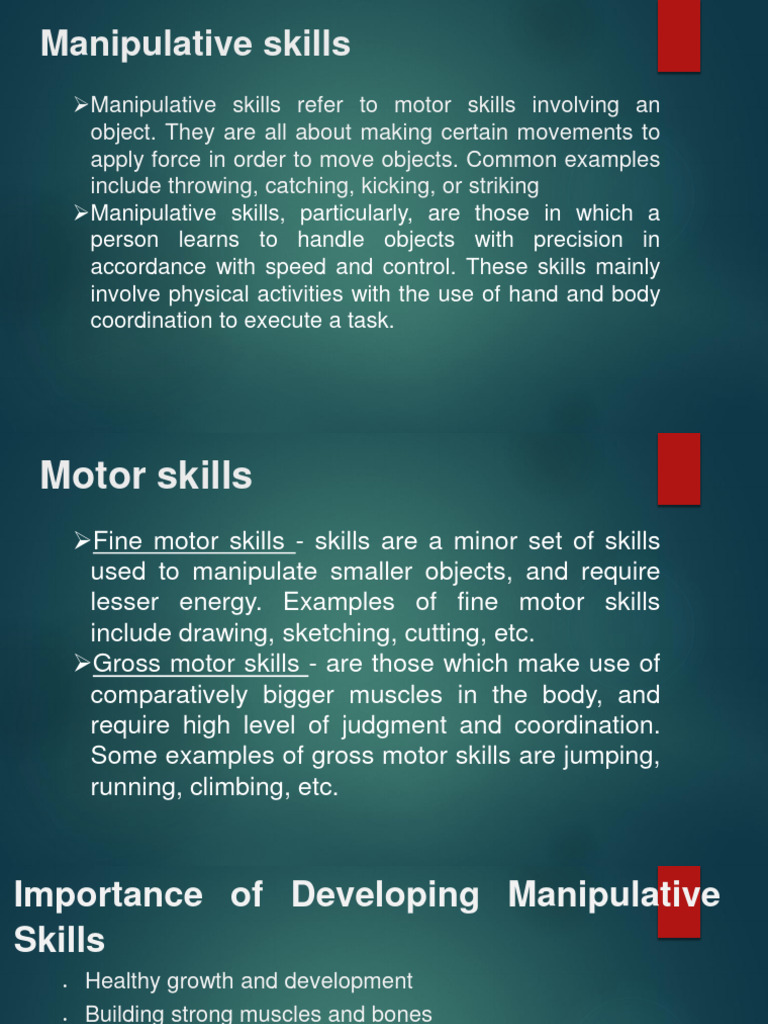 Manipulative Skills | PDF