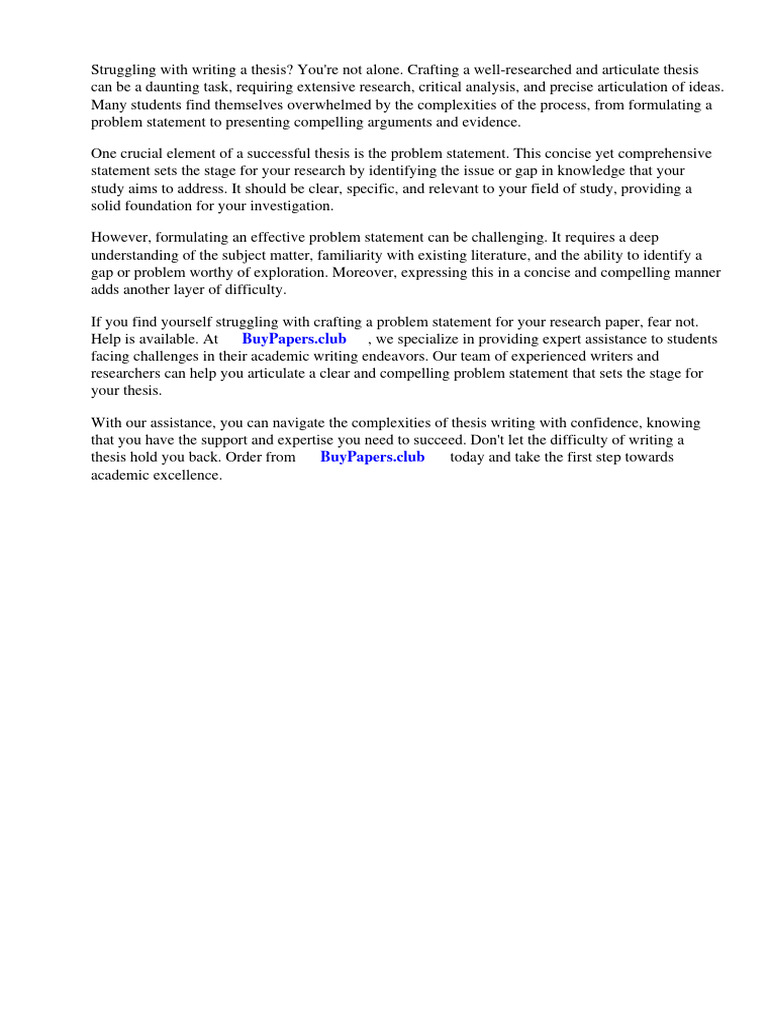 Research Paper Problem Statement Example | PDF | Knowledge | Critical ...