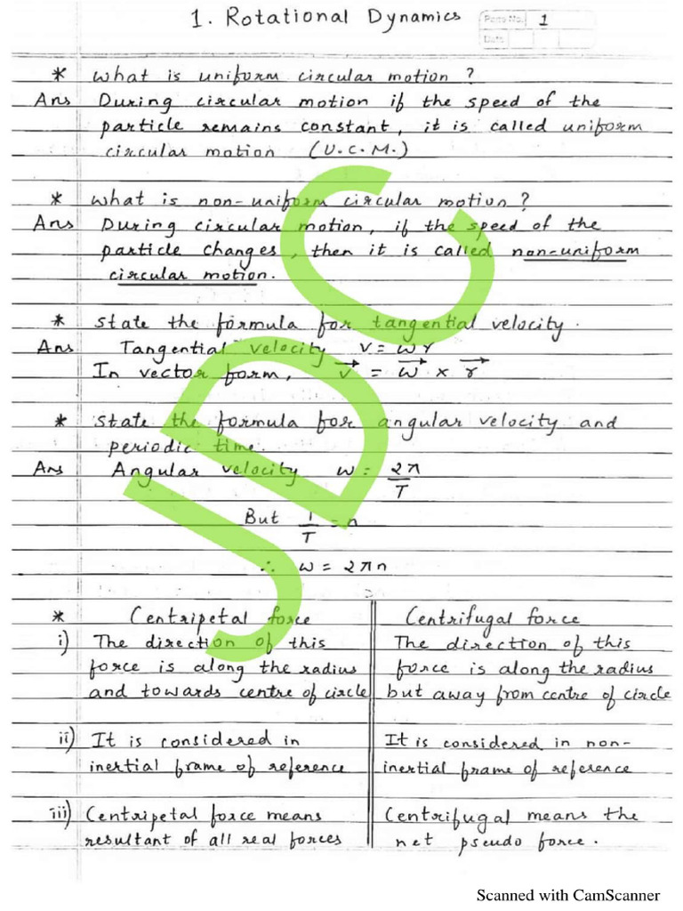 Rotational Dynamics | PDF