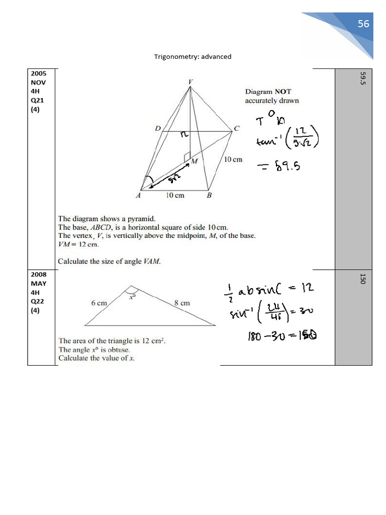 Trigonometry - Advanced | PDF | Area | Circle