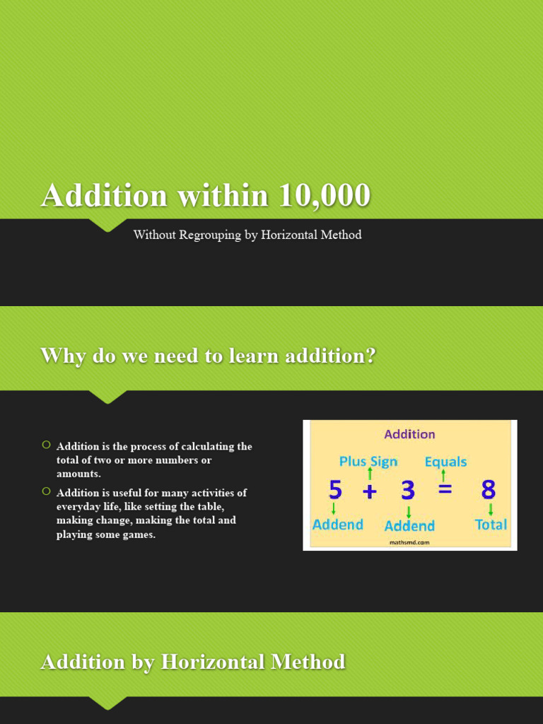 Horizontal Addition | PDF | Summation | Mathematics