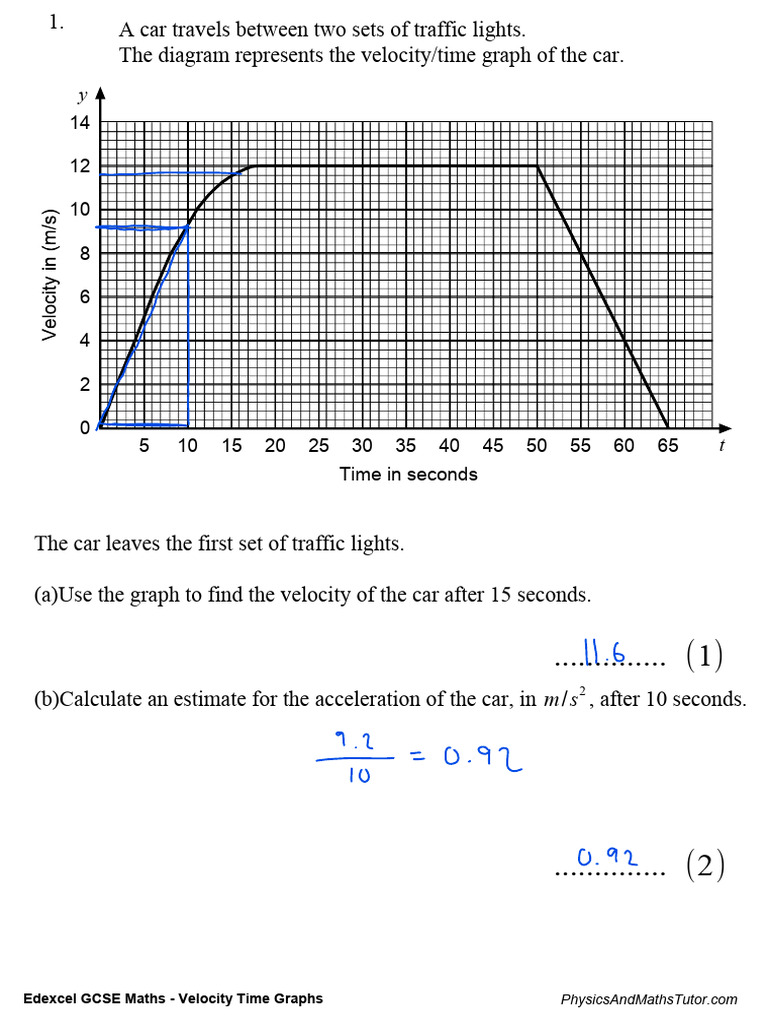 Velocity Time Graphs QP | PDF | Acceleration | Velocity