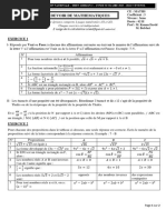 Devoir de maths 2nde C : Exercices corrigés | PDF