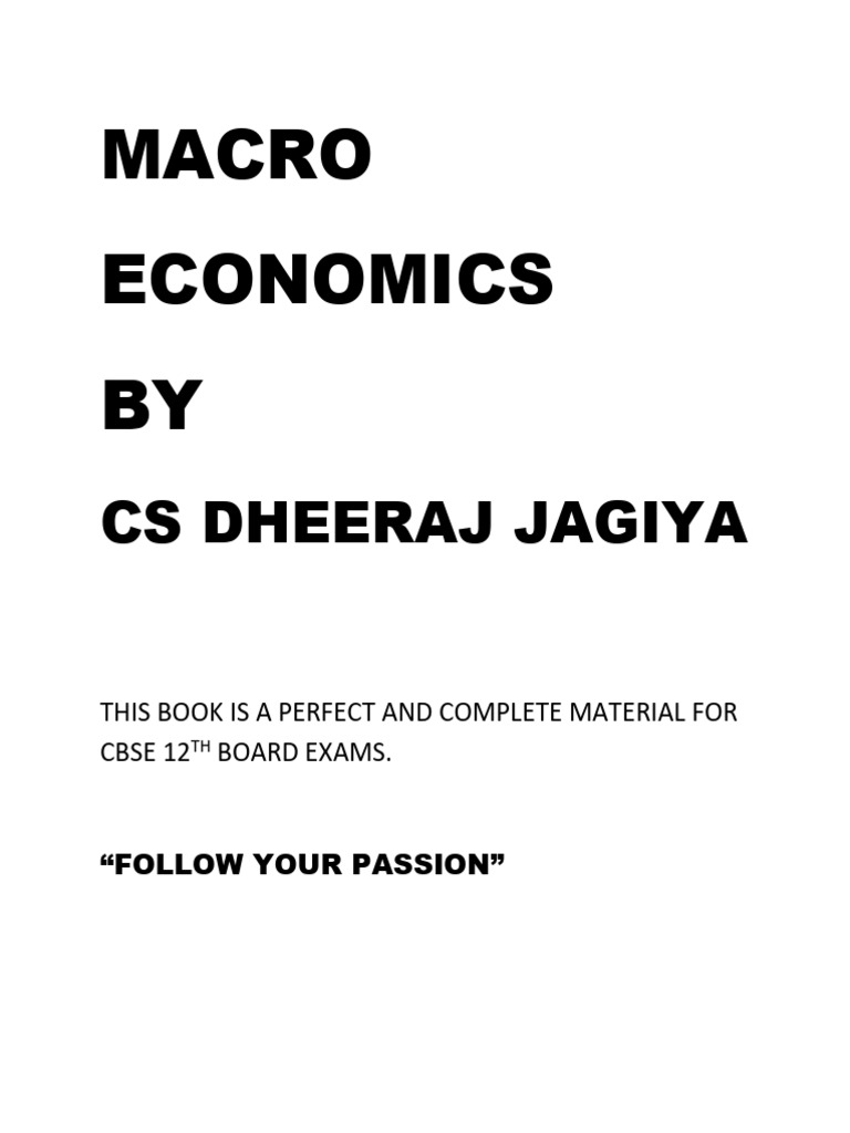 Economics Book Macro Economics by Dheeraj Jagiya | PDF | Consumption Of ...