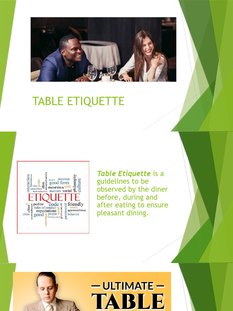 TABLE ETIQUETTE. | PDF