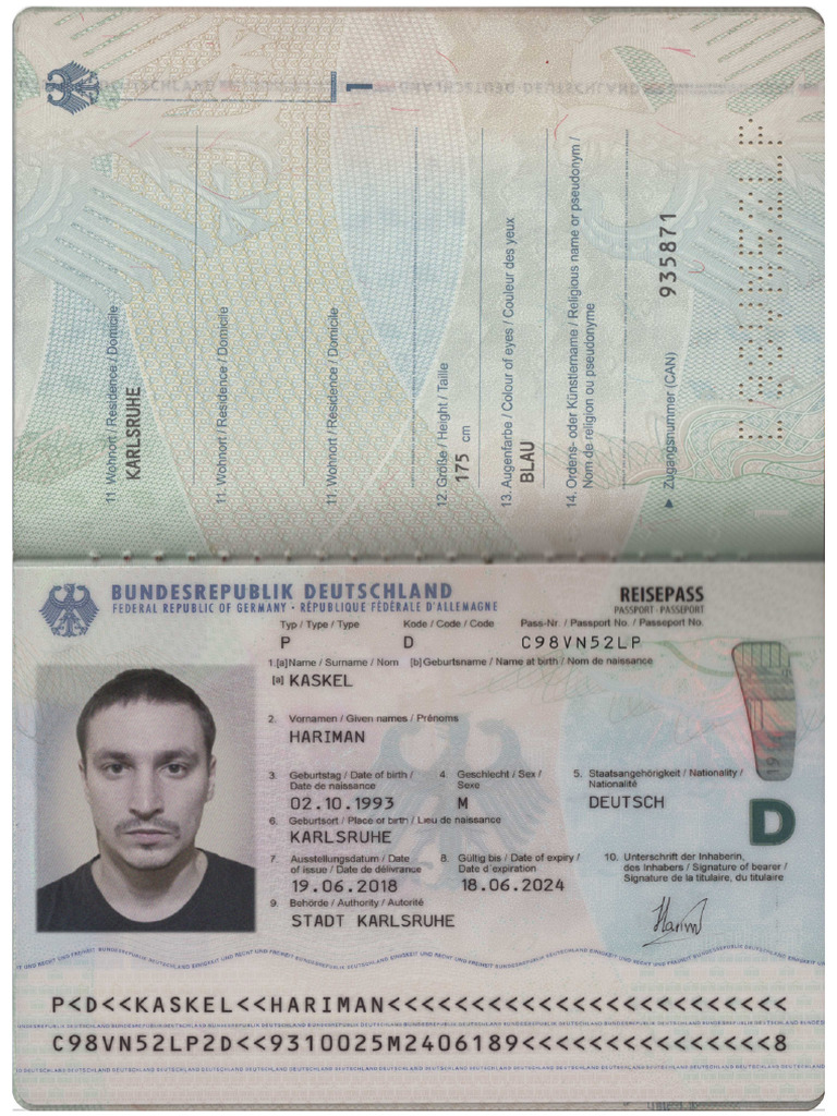 Germany - Passport - 2017 Alex | PDF