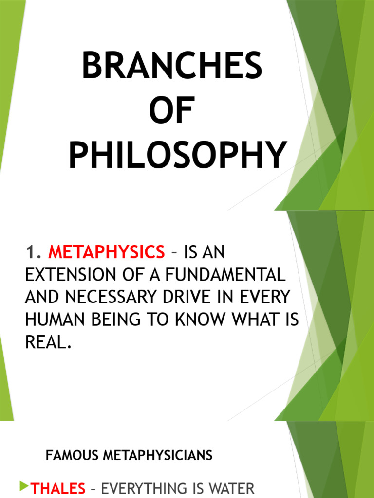 Branches of Philosophy | PDF | Knowledge | Aesthetics