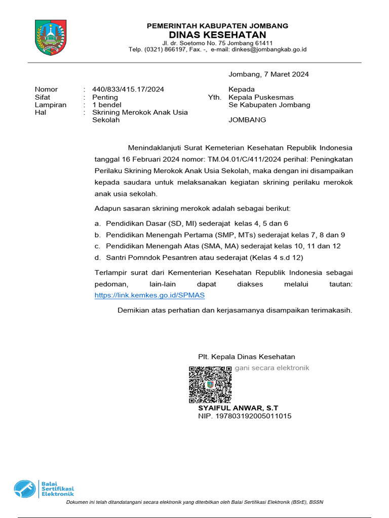 Skrining Merokok Anak Usia Sekolah | PDF