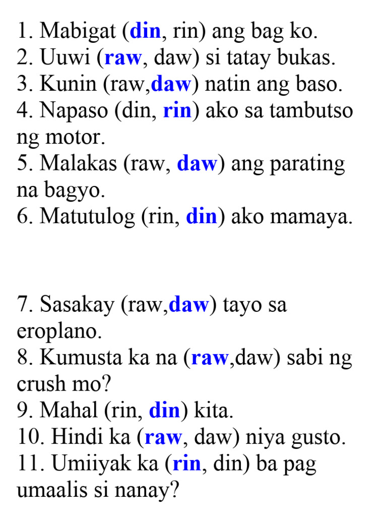 Raw Daw Rin Din | PDF
