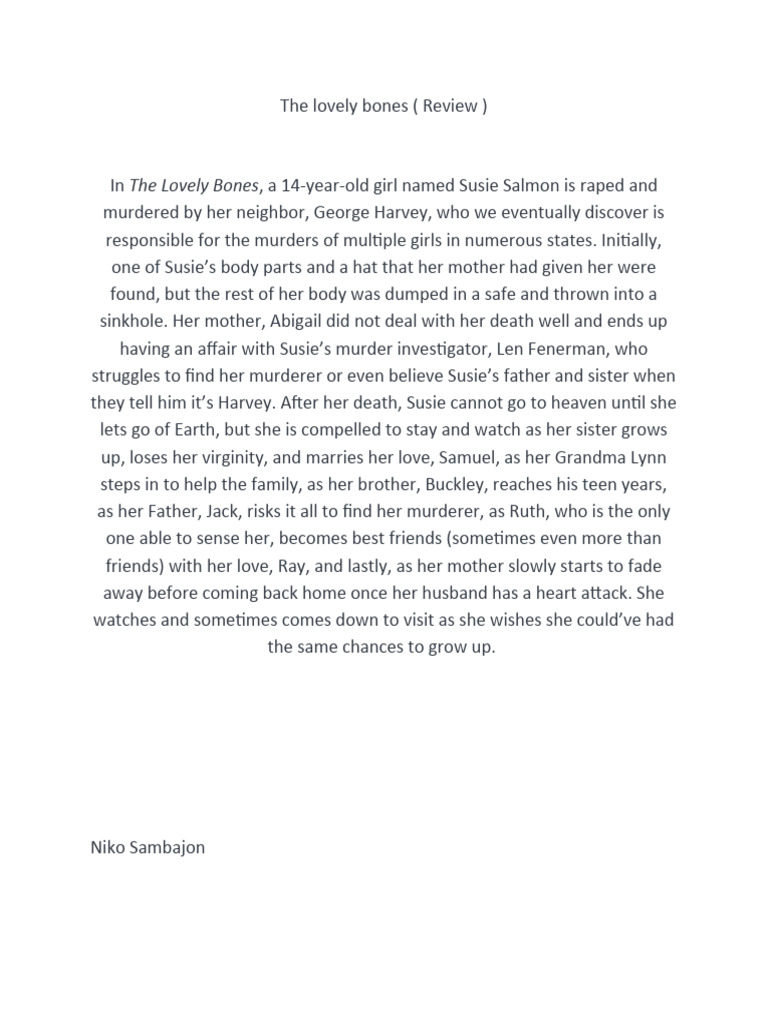 The Lovely Bones | PDF