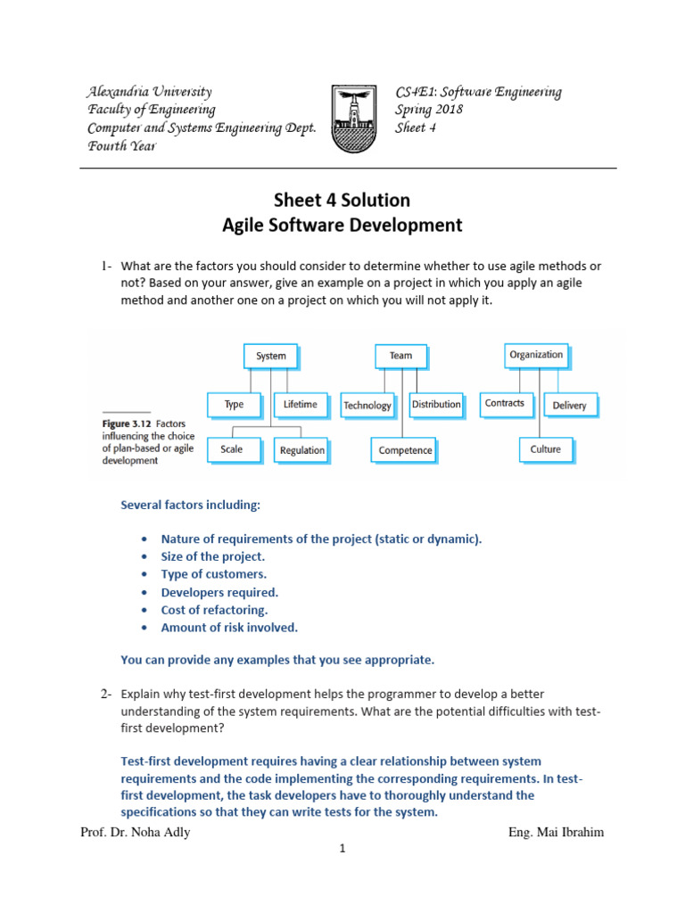 Sheet 4 Solution | PDF | Agile Software Development | Computer Programming