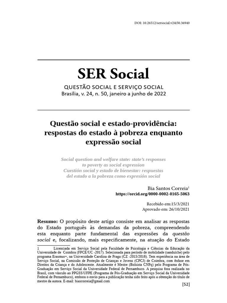 Estado-Providência e Pobreza em Portugal | PDF | Sociologia | Estado