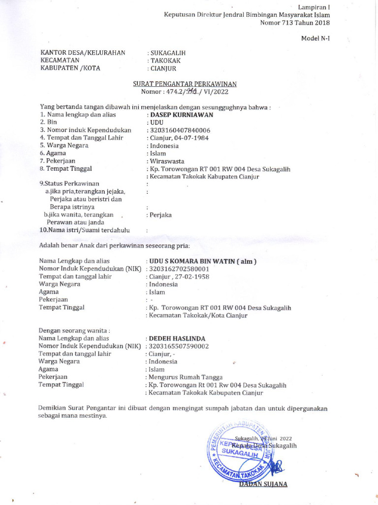 Model N - Dasep | PDF