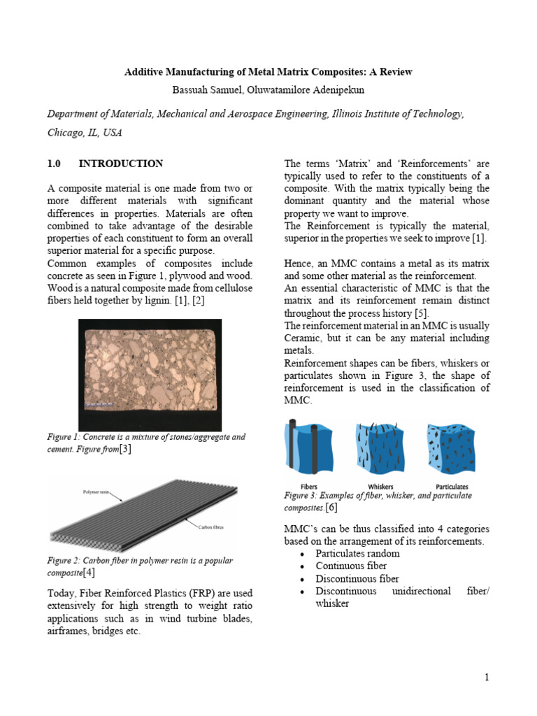 Paper - Additive Manufacturing of Metal Matrix Composites | PDF ...
