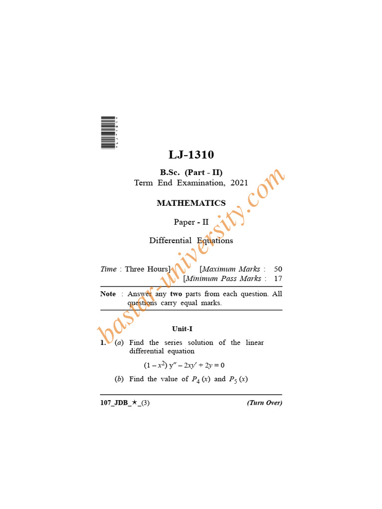 Mathematics 2 | PDF | Equations | Mathematical Physics