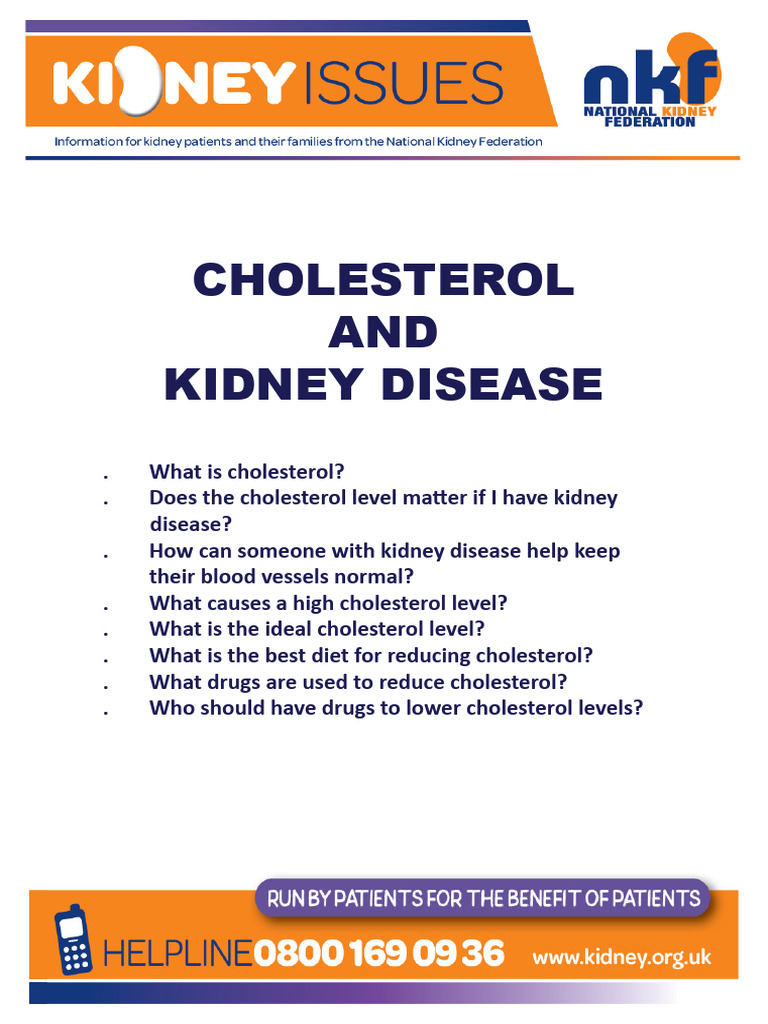 Cholesterol AND Kidney Disease | PDF | Cholesterol | Hypercholesterolemia