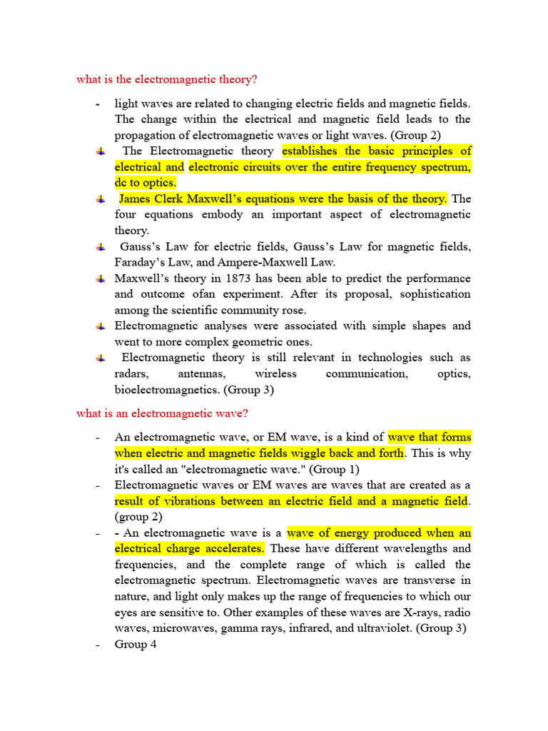 Understanding Electromagnetic Theory | PDF | Electromagnetic Radiation | Waves