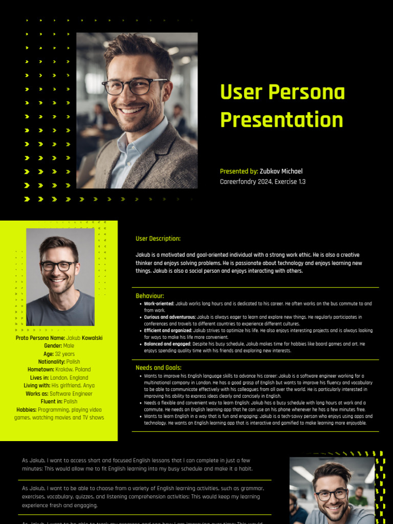 UX Design Proto Persona | PDF | Learning | English Language