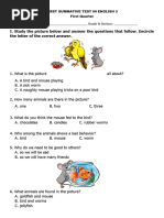 1st Quarter Summative Test Science 3 | PDF | Liquids | Water