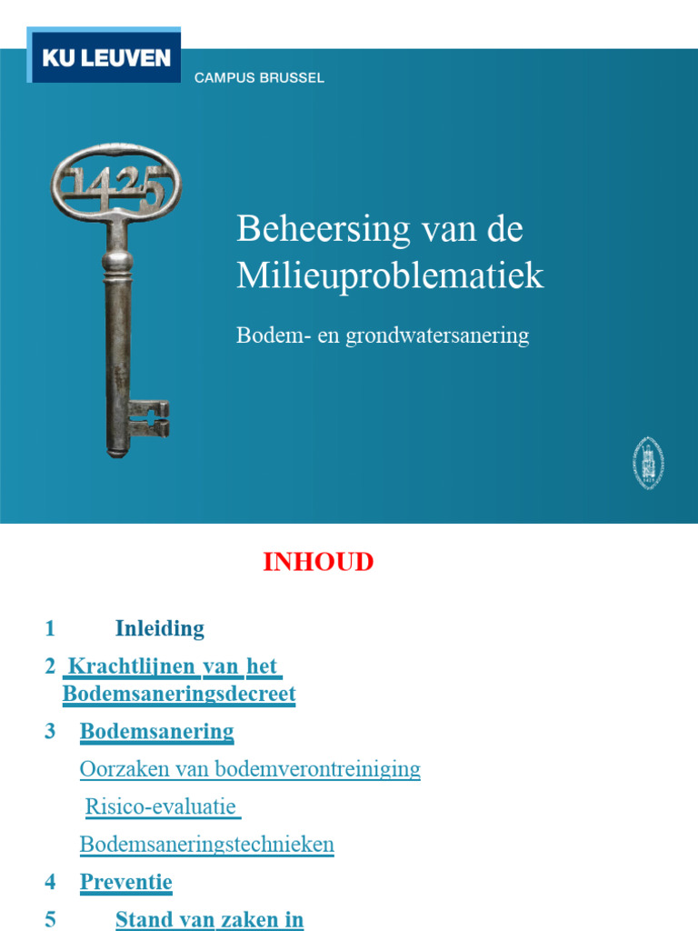 Bodem - en Grondwatersanering | PDF