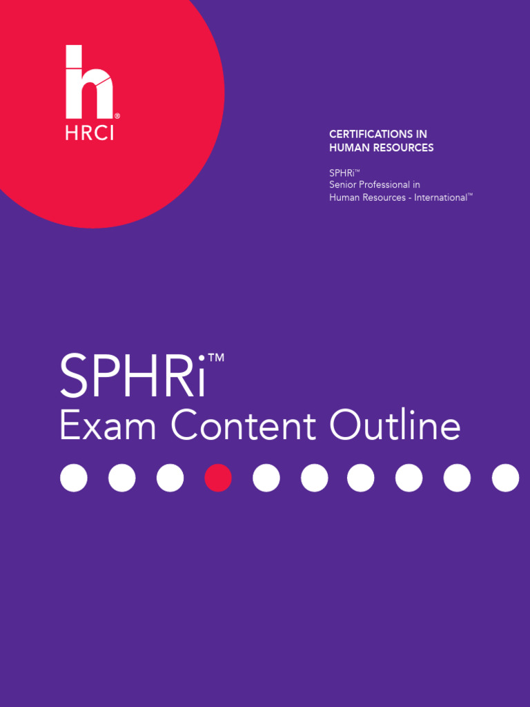 HRCI SPHRi Exam Content Outline 2024 | PDF | Employment | Performance ...