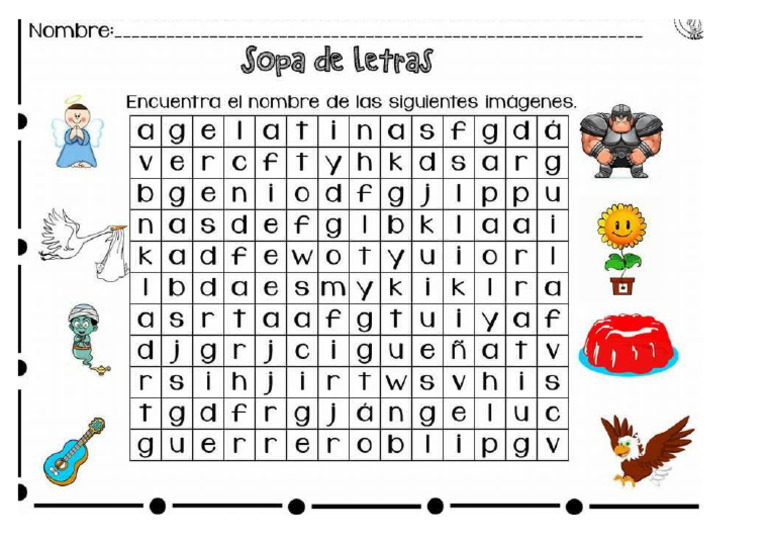 Sopa de Letras Ge y Gi | PDF