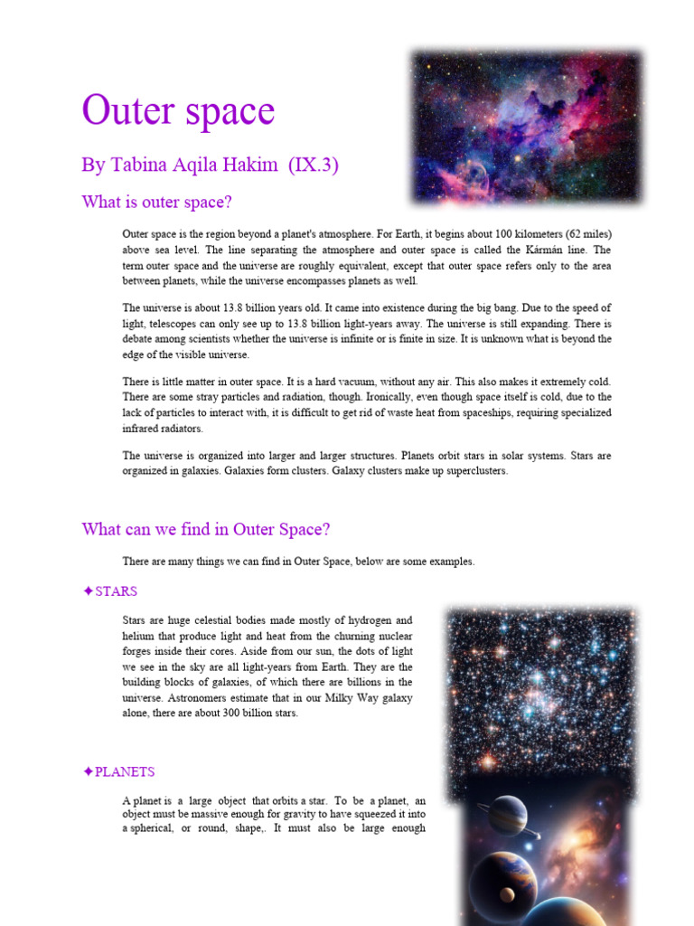Outer Space | PDF | Outer Space | Stars
