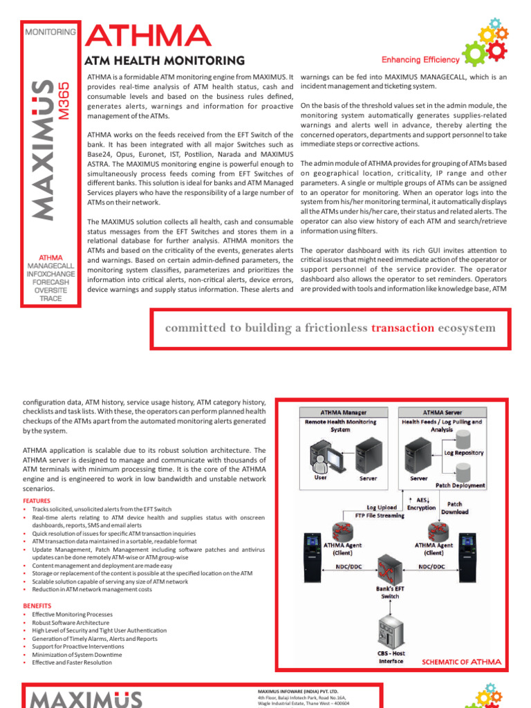ATHMA - Monitoring | Download Free PDF | Automated Teller Machine ...